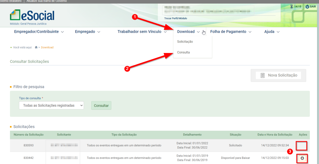 Importação eSocial